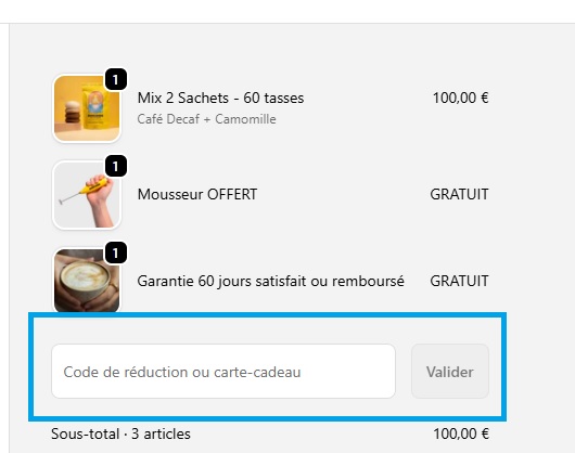 Code promo Bonjour Drink valide en juin 2026